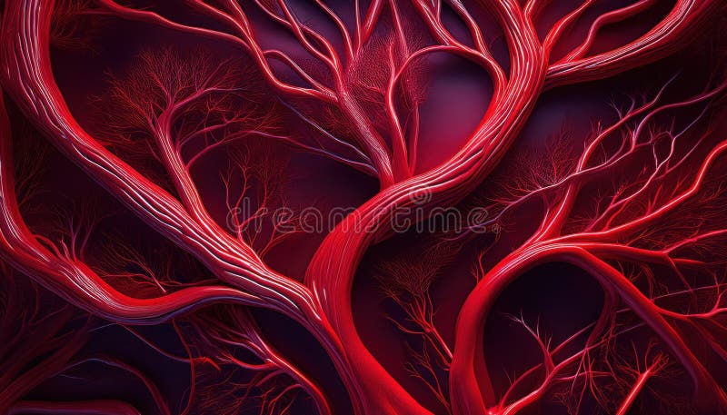 Intricate Patterns of Blood Vessels Showcase Stock Photo - Image of ...