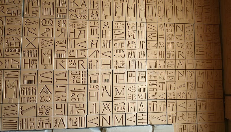 Ancient Hieroglyphs Wall, Egyptian Writing, Historical Text, Old Script ...