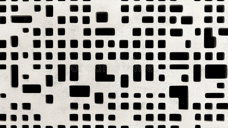 A Detailed Wall Features Geometric Cutouts in a Modern Design Stock ...