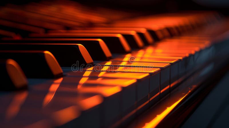 A Detailed Warm Image of Piano Keys, Showing the Texture and ...