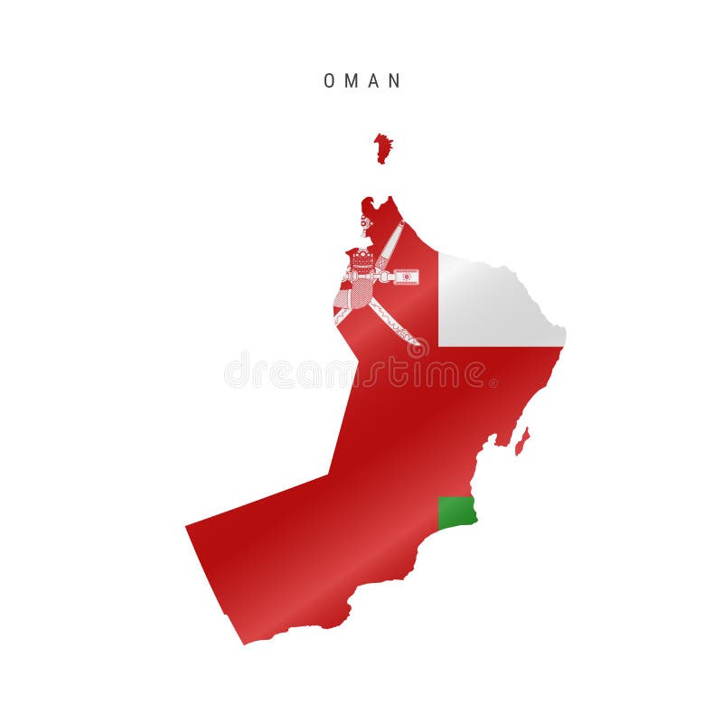 Waving Flag Map of Oman. Vector Illustration Stock Vector ...