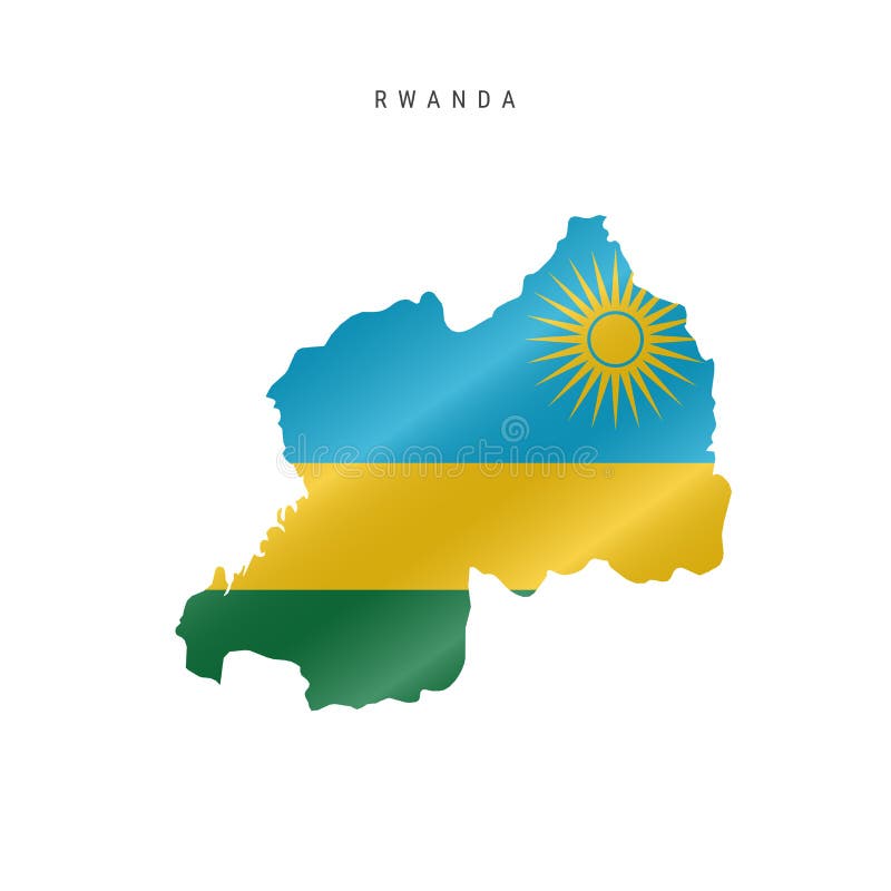 Rwanda Vector Chalk Drawing Map Isolated On A White Background Stock ...