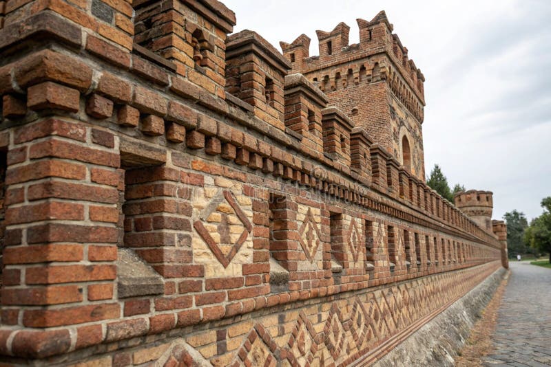 A Detailed Castle Brick Wall Background Stock Illustration ...