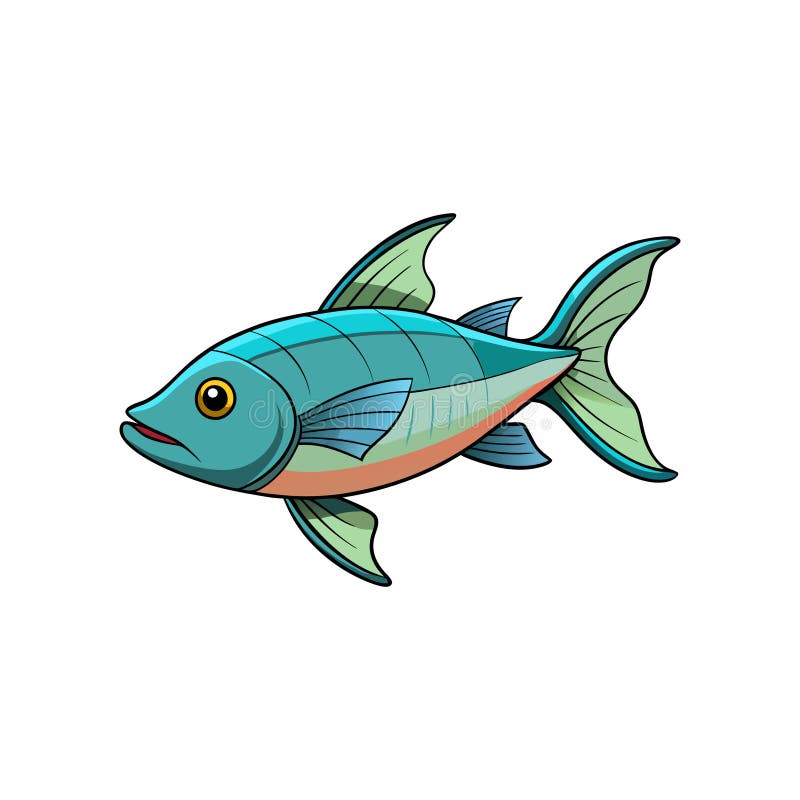 Detailed Weevil Fish Illustration Featuring Bright Colors Stock ...