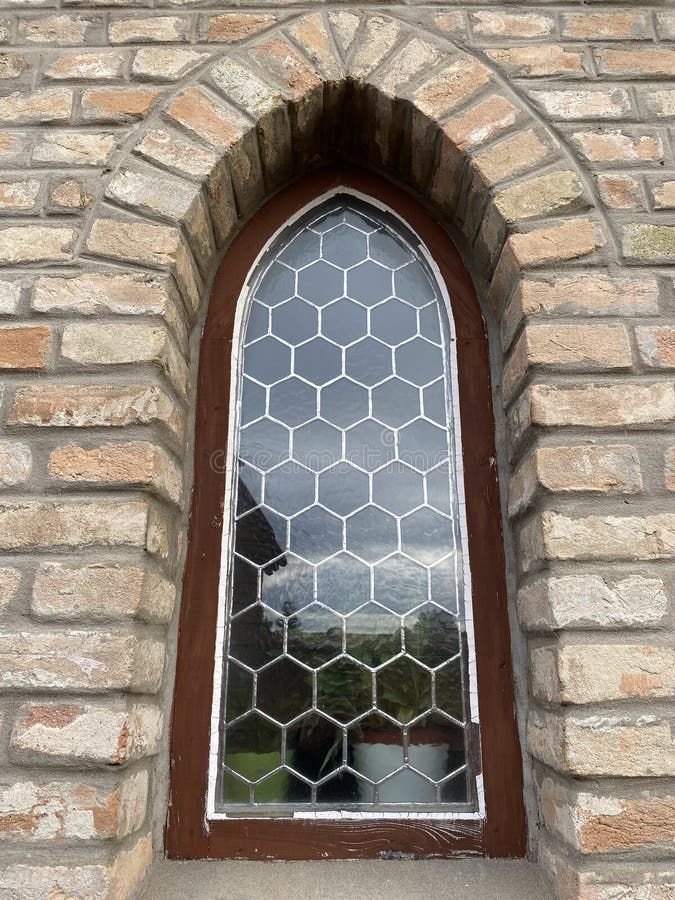 Detailed Window on Catholic Church with Ornaments Stock Image - Image ...