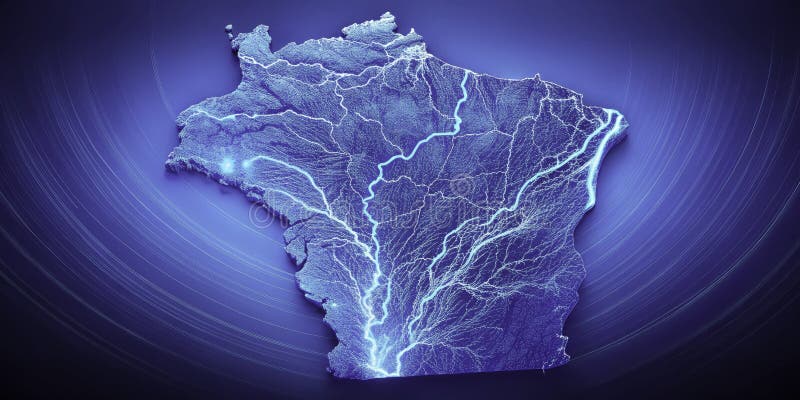 Detailed Wisconsin Topographic Map Exploring the States Elevation and ...