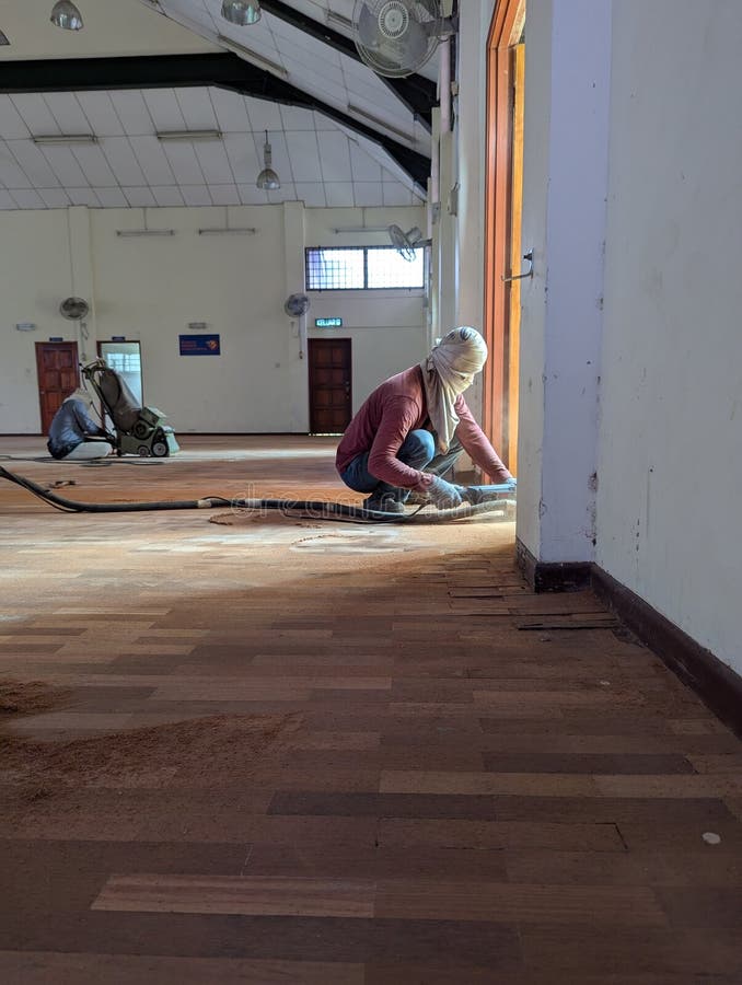 Detailed Work is Being Done To Repair and Restore the Damaged Wooden ...