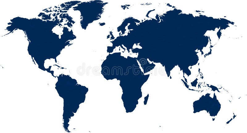 Detailed World Map in Blue Tones with Dust Texture. Stock Vector ...