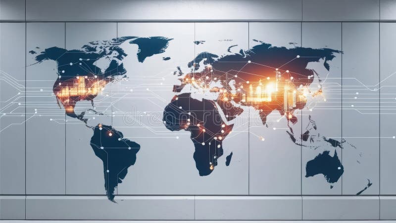 Detailed World Map Featuring Continents, Oceans, and Major Countries ...