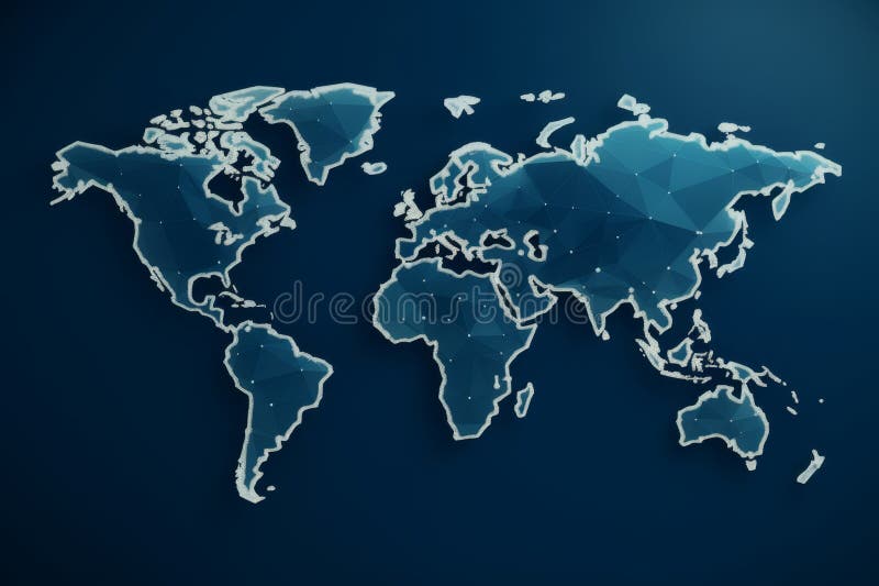 Detailed World Map Illustration for Graphic Design and Educational ...