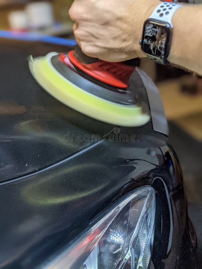 Car surface buffing stock photo. Image of clean, coating - 34932570