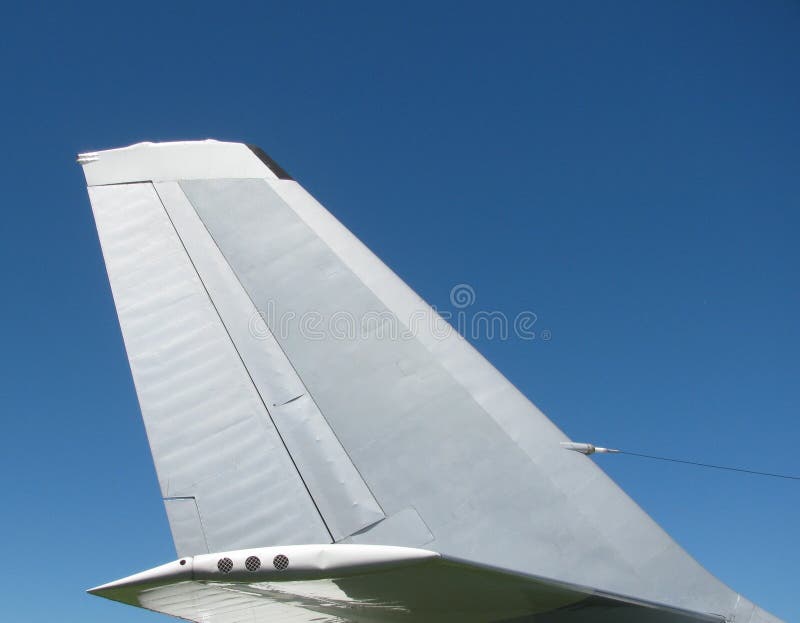 Airplane tail wing stock image. Image of white, aviation - 11035907