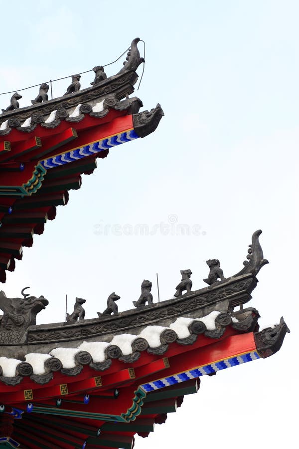 Details of Ancient Chinese Architecture Stock Image - Image of ...