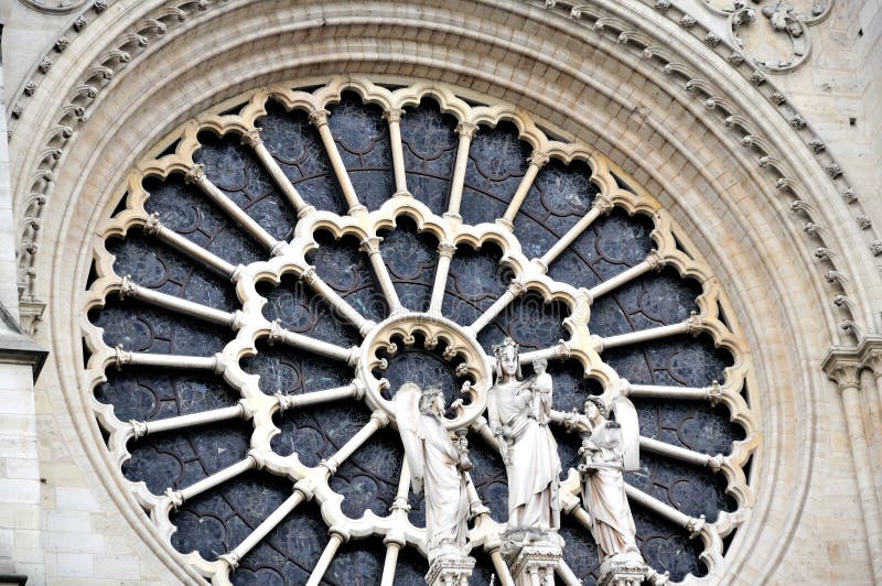 Details of a Round Ancient Window Stock Image - Image of french, france ...