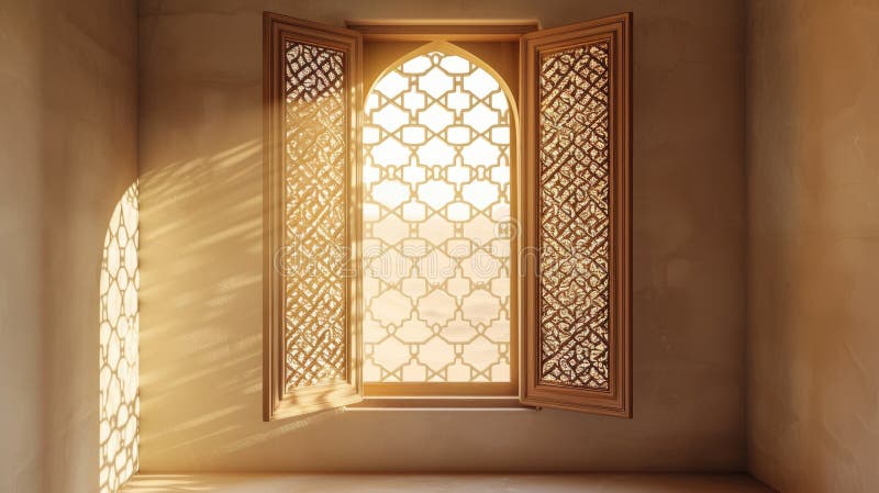 Arabic Style Open Window stock image. Image of light - 309032131