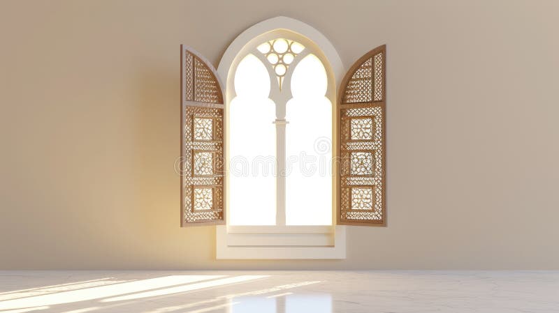 Arabic Style Open Window stock illustration. Illustration of culture ...