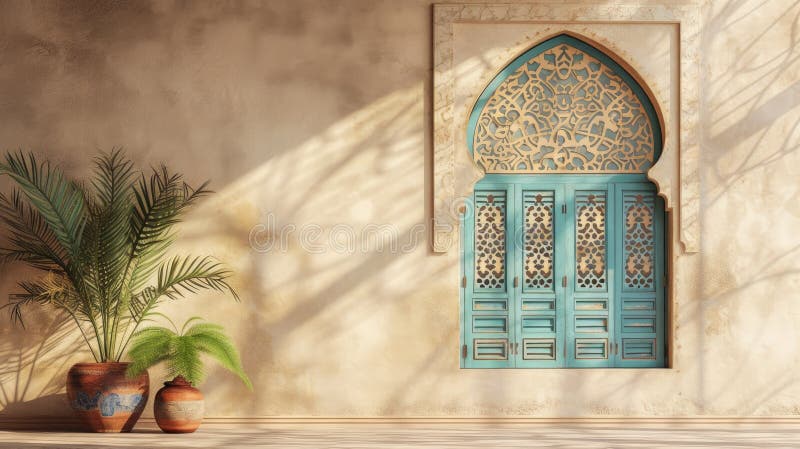 Arabic Style Open Window stock image. Image of light - 309032155