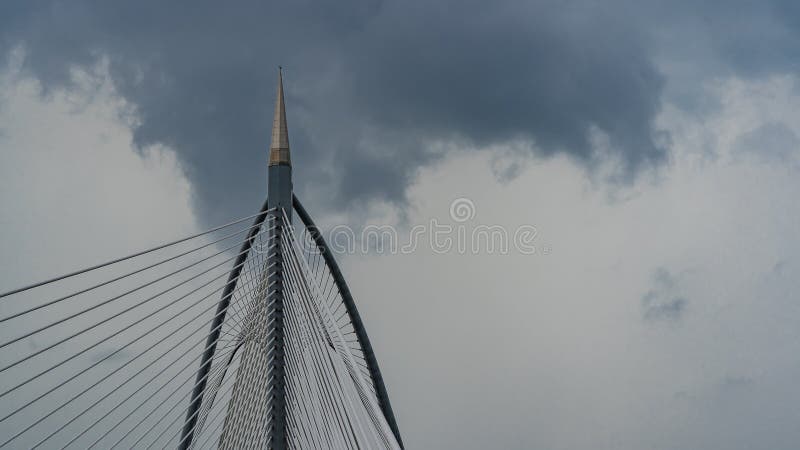 Details of the Architecture of the Cable-stayed Bridge. Stock Image ...