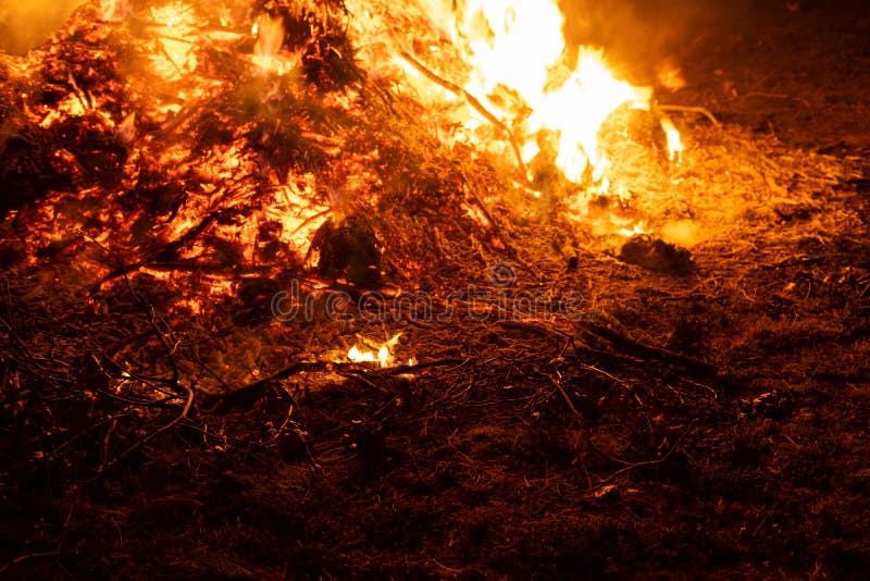 Details of the Ashes on the Ground during a Fire Stock Photo - Image of ...