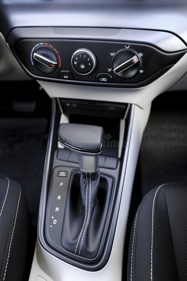 Details of an Automatic Gearshift Stock Photo - Image of interior ...