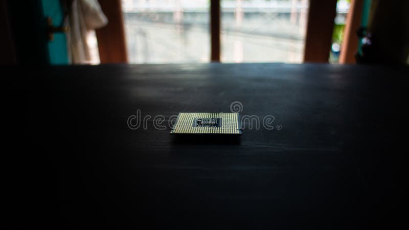 Details on the Back of the Processor Stock Image - Image of electronic ...