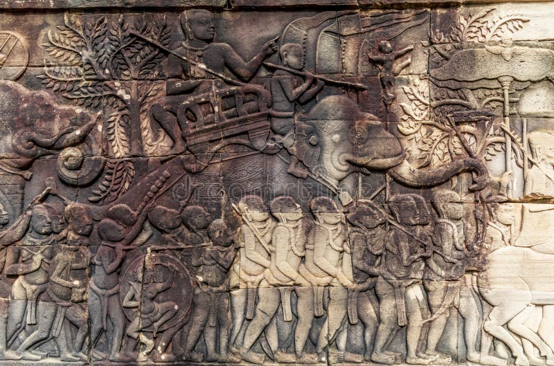 Details of the Banyon Temple Complex in Cambodia Stock Image - Image of ...