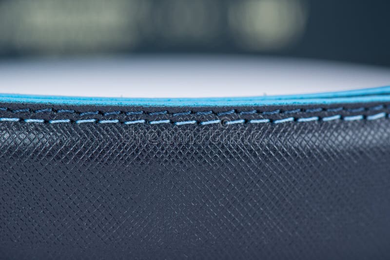 Details on Black Classic Belt with Blue Line Stock Photo - Image of ...