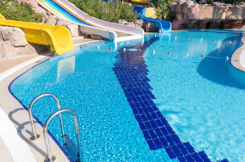 Details with Blue Water in the Pool As a Background Stock Photo - Image ...