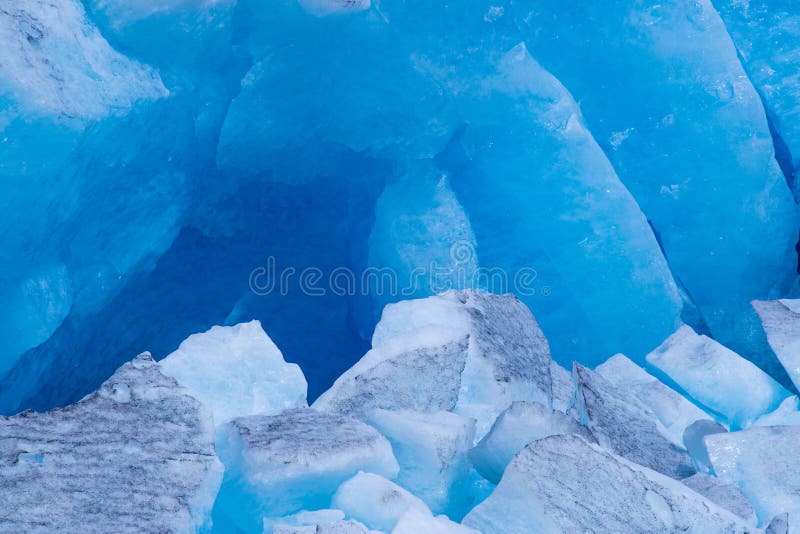Details of Broken Blue Ice from Svartisen Glacier Stock Photo - Image ...