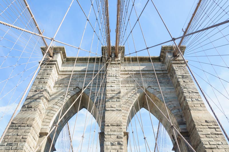 Details of the Brooklyn Bridge Stock Photo - Image of brooklyn, urban ...