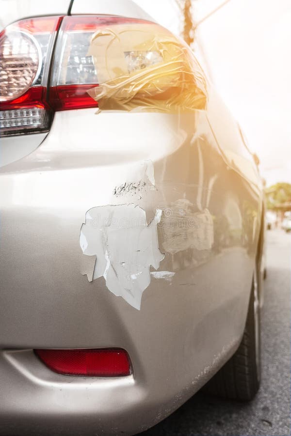 Details of a Car in an Accident with Crack Colour Texture Stock Image ...
