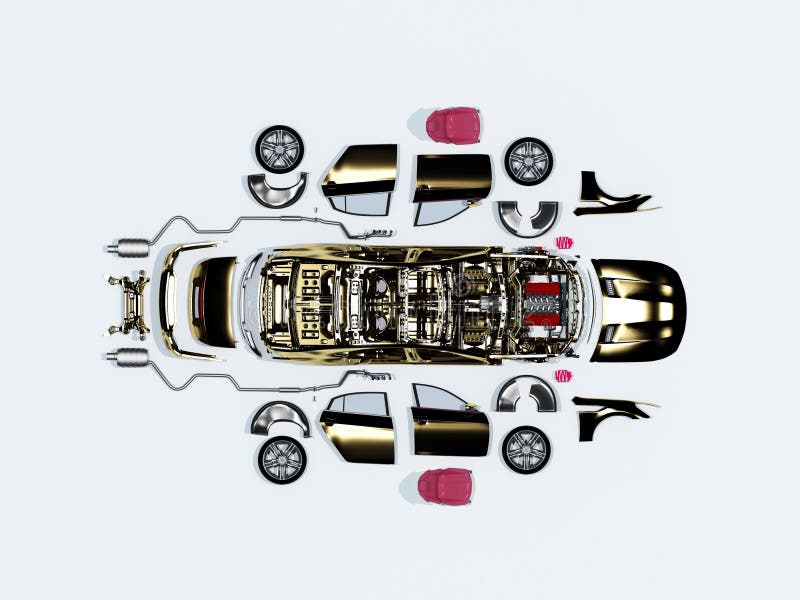 Details of the car stock illustration. Illustration of race - 298124166