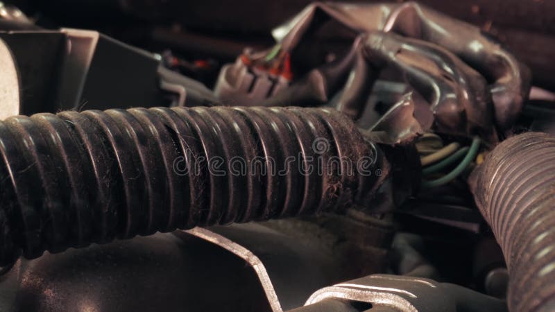 Car Engine Bay Probe Lens Slider Motion Stock Video - Video of motor ...