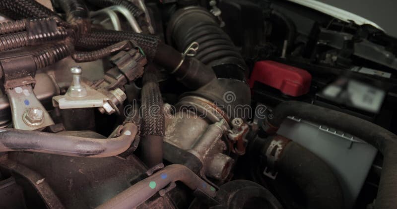 Car Engine Probe Lens Slider Motion Stock Video - Video of energy ...