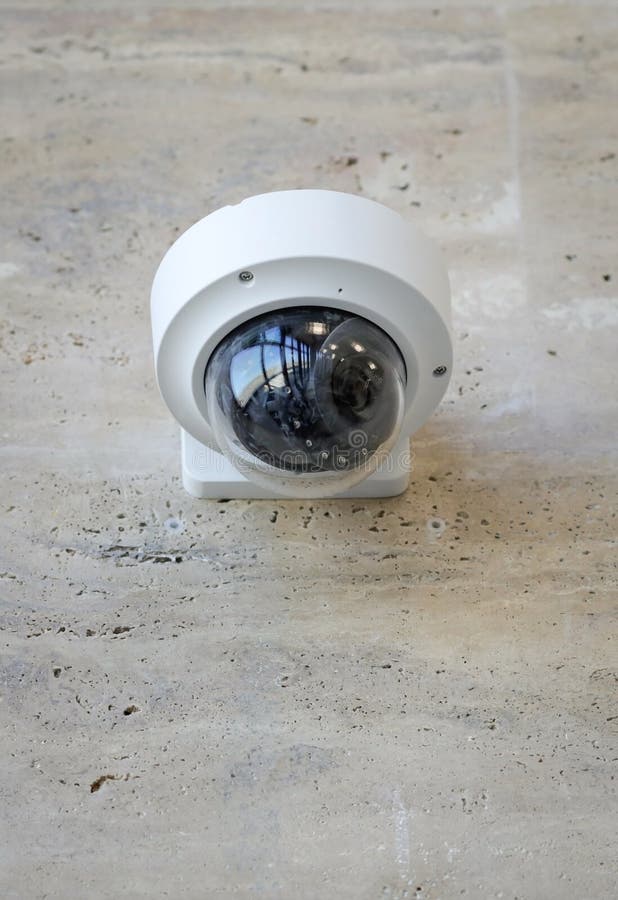 Details with a CCTV Camera on a Wall Inside a Building Stock Photo ...
