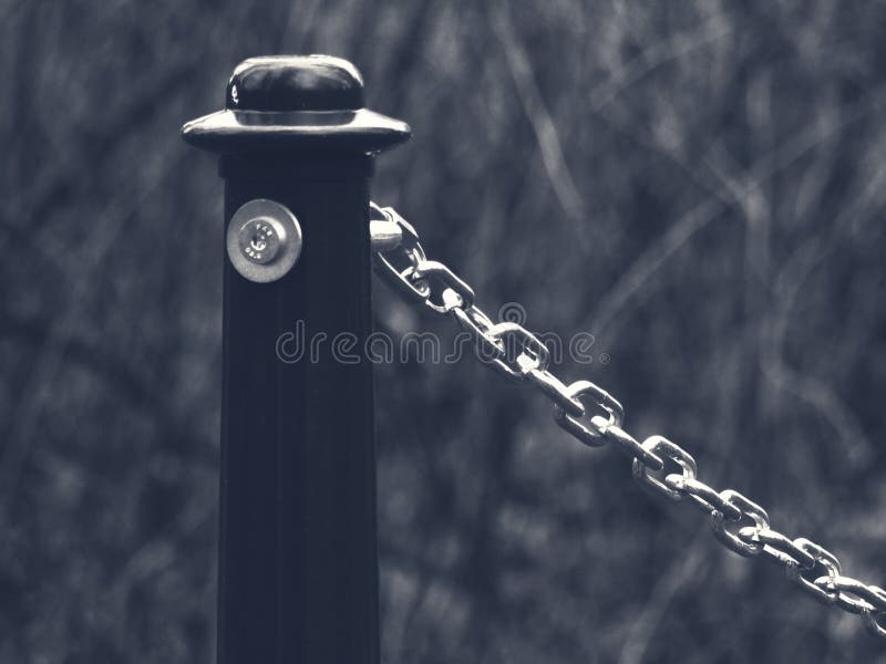 Details of a chain barrier stock photo. Image of communication - 171184306