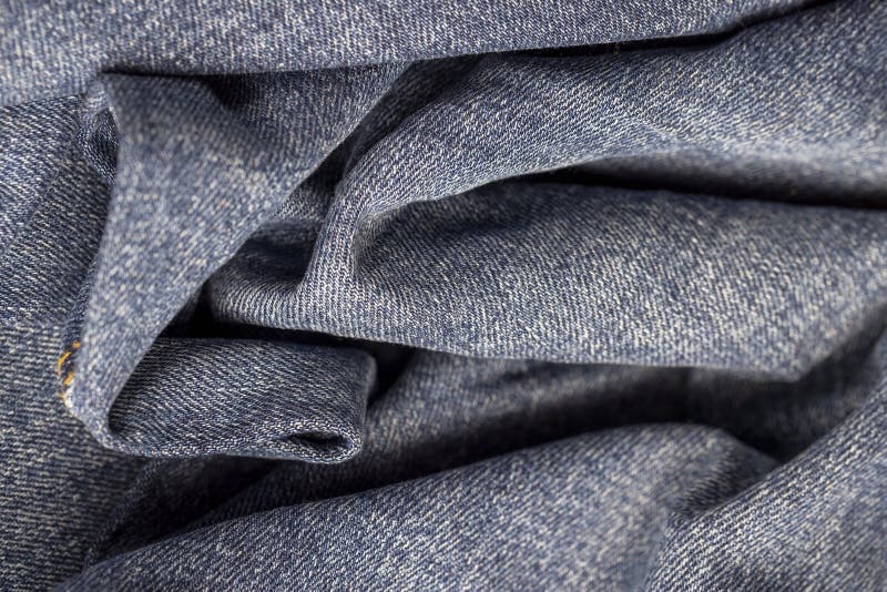 Details of Clothes Made of Blue Denim Soft Fabric Stock Image - Image ...
