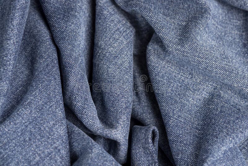 Details of Clothes Made of Blue Denim Soft Fabric Stock Image - Image ...