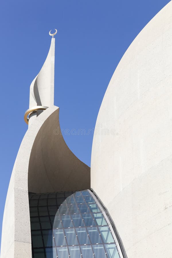 Details of Cologne Central Mosque, Stock Image - Image of landmark ...