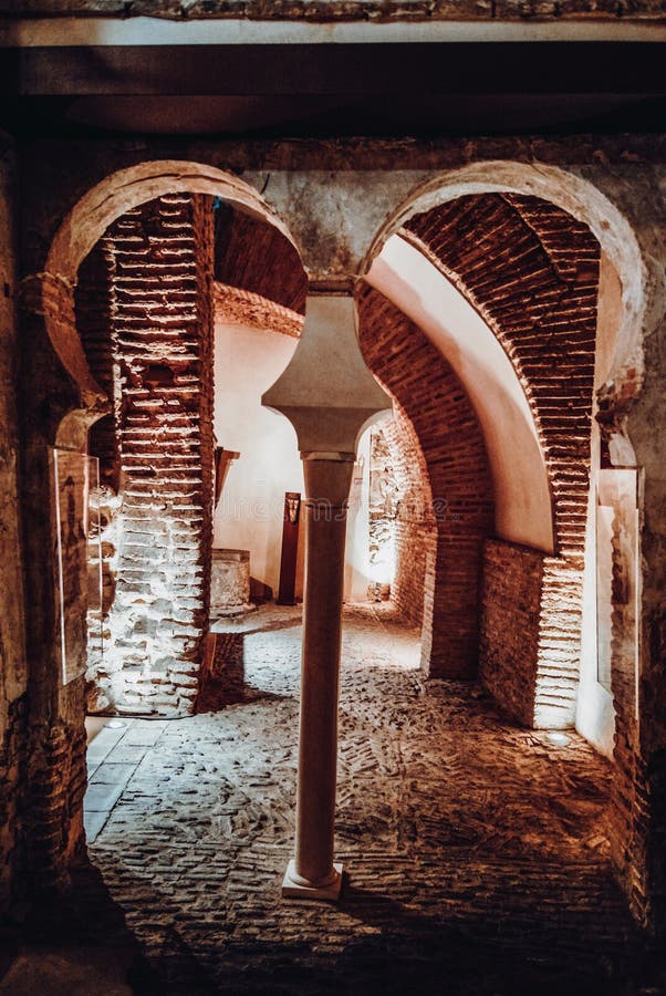 Inside of the Mosque of Christ of Light in Toledo Stock Photo - Image ...