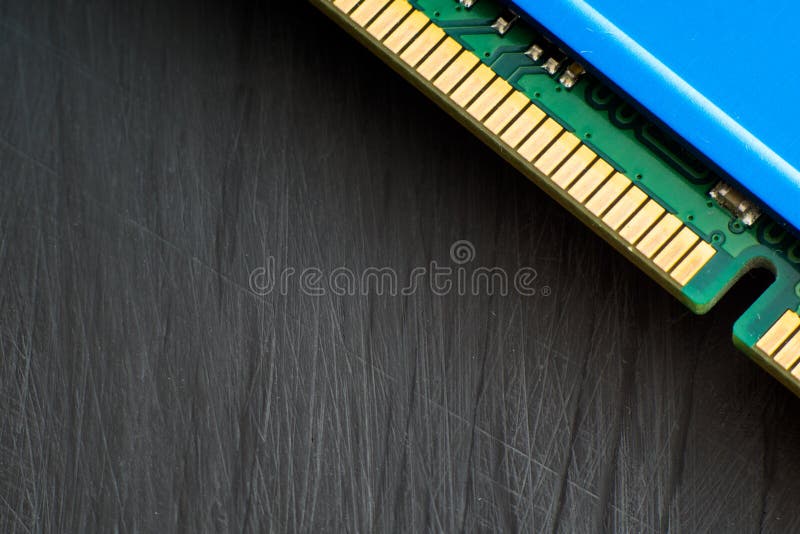Details from the Computer. RAM. on Black Background. Stock Image ...