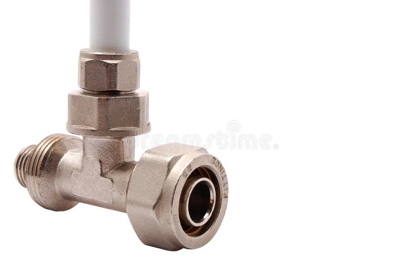 Details for Connection of Water Pipes Stock Image - Image of brass ...
