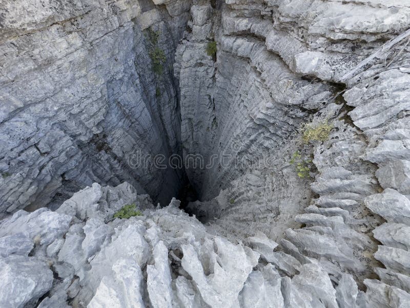 Details of Deep Pits, Sharp Rocks and Dangerous Areas Where Harsh ...