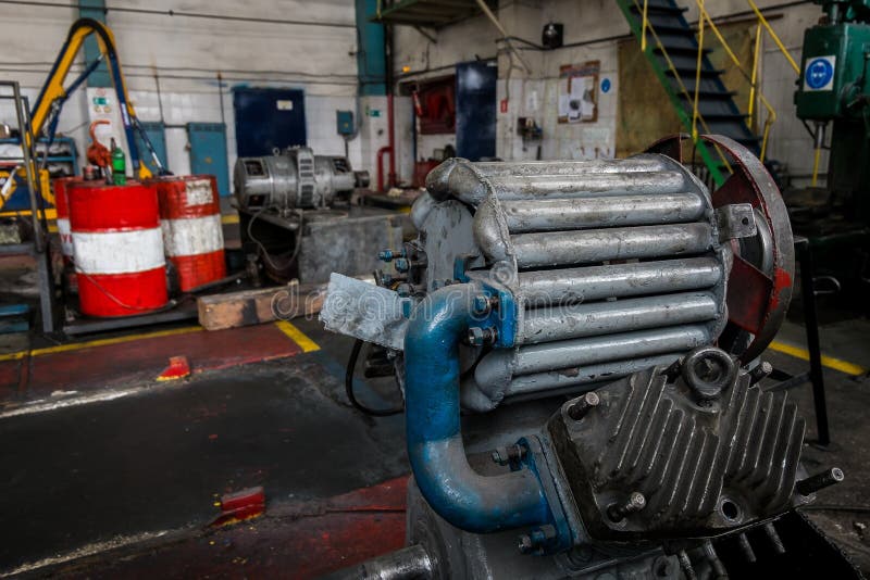 Details of the Disassembled Locomotive Engine Stock Photo - Image of ...