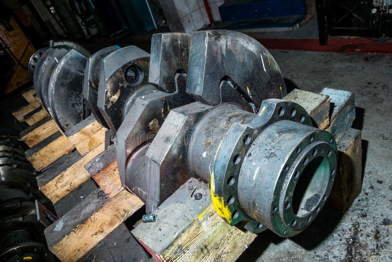 Details of the Disassembled Locomotive Engine Stock Image - Image of ...