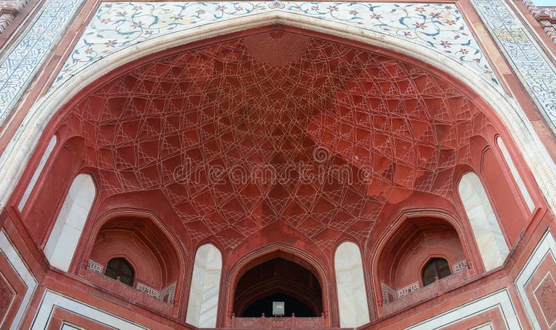Details of the Dome at Agra Fort in India Stock Photo - Image of view ...