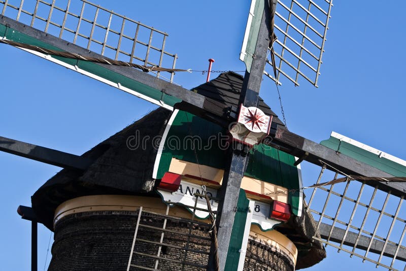 Details of a Dutch Windmill Stock Image - Image of agriculture, mool ...