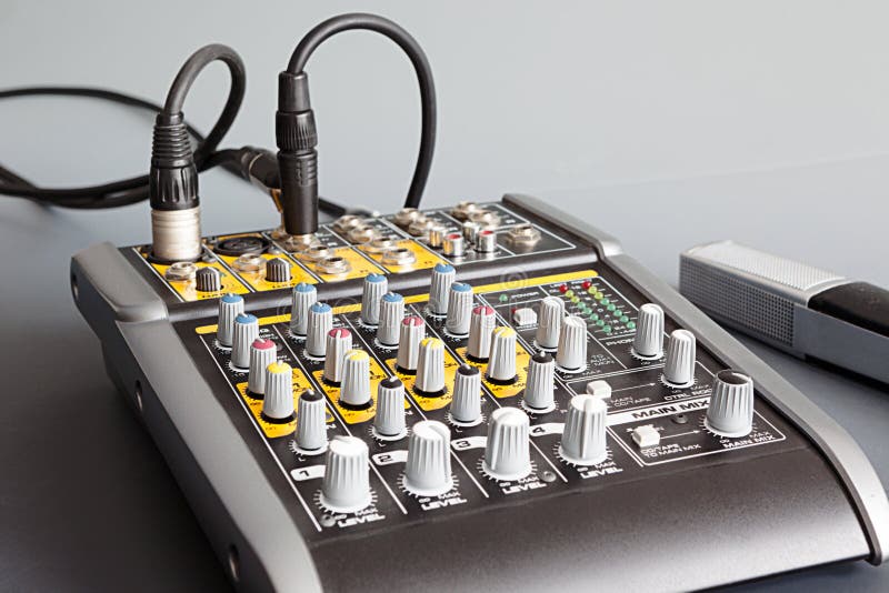Details of an Electroic Sound Mixer Stock Photo - Image of editor ...