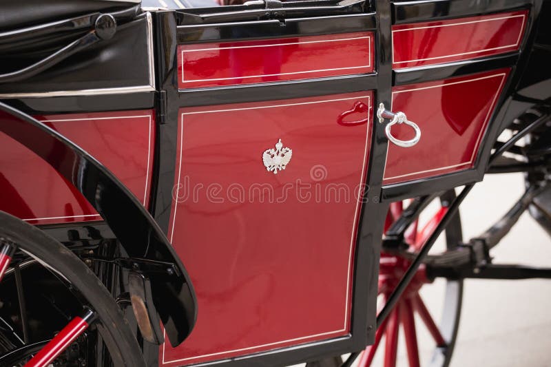 Details and Elements of the Construction and Decor of an Old Carriage ...