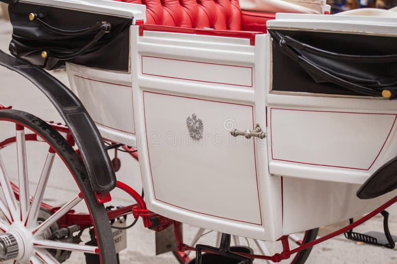 Details and Elements of the Construction and Decor of an Old Carriage ...